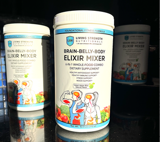 Brain Belly Body Elixir Mixer Powder Living Strength Nutritionals